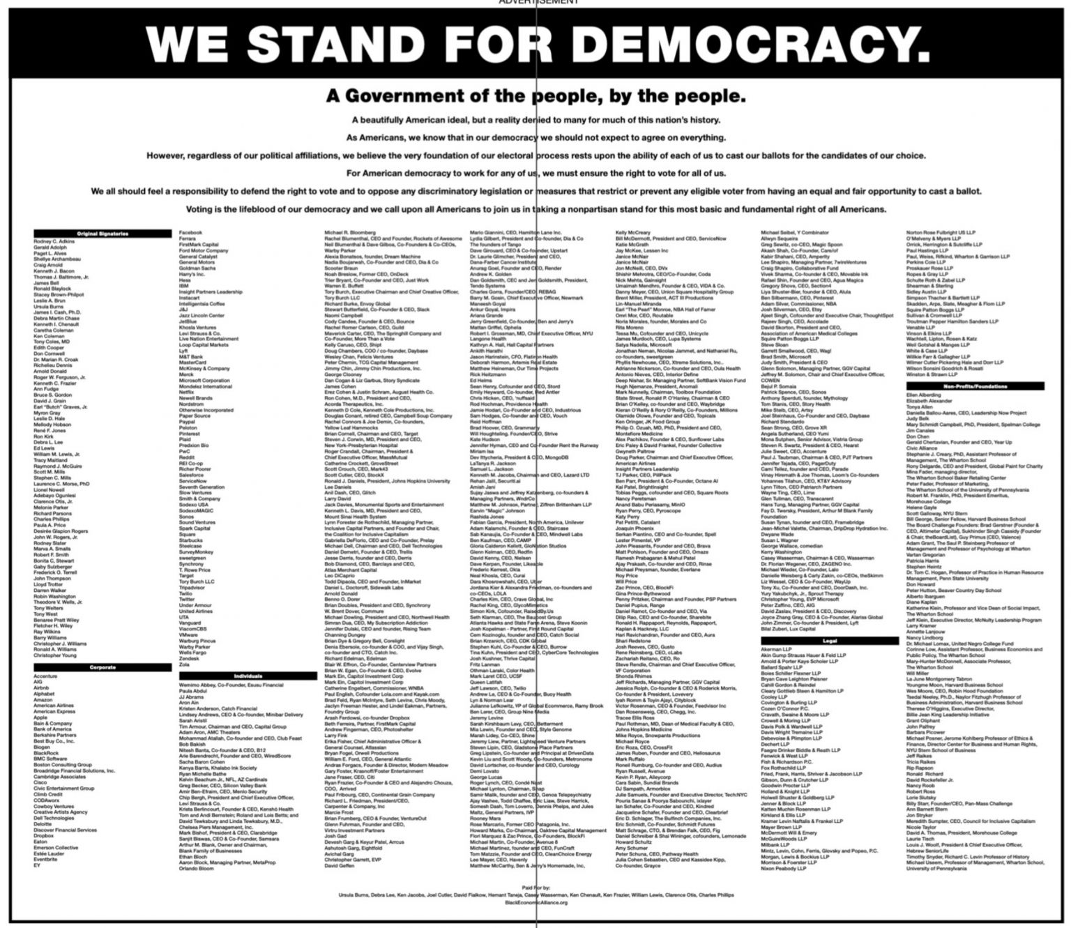 We Stand for Democracy - Surdna Foundation